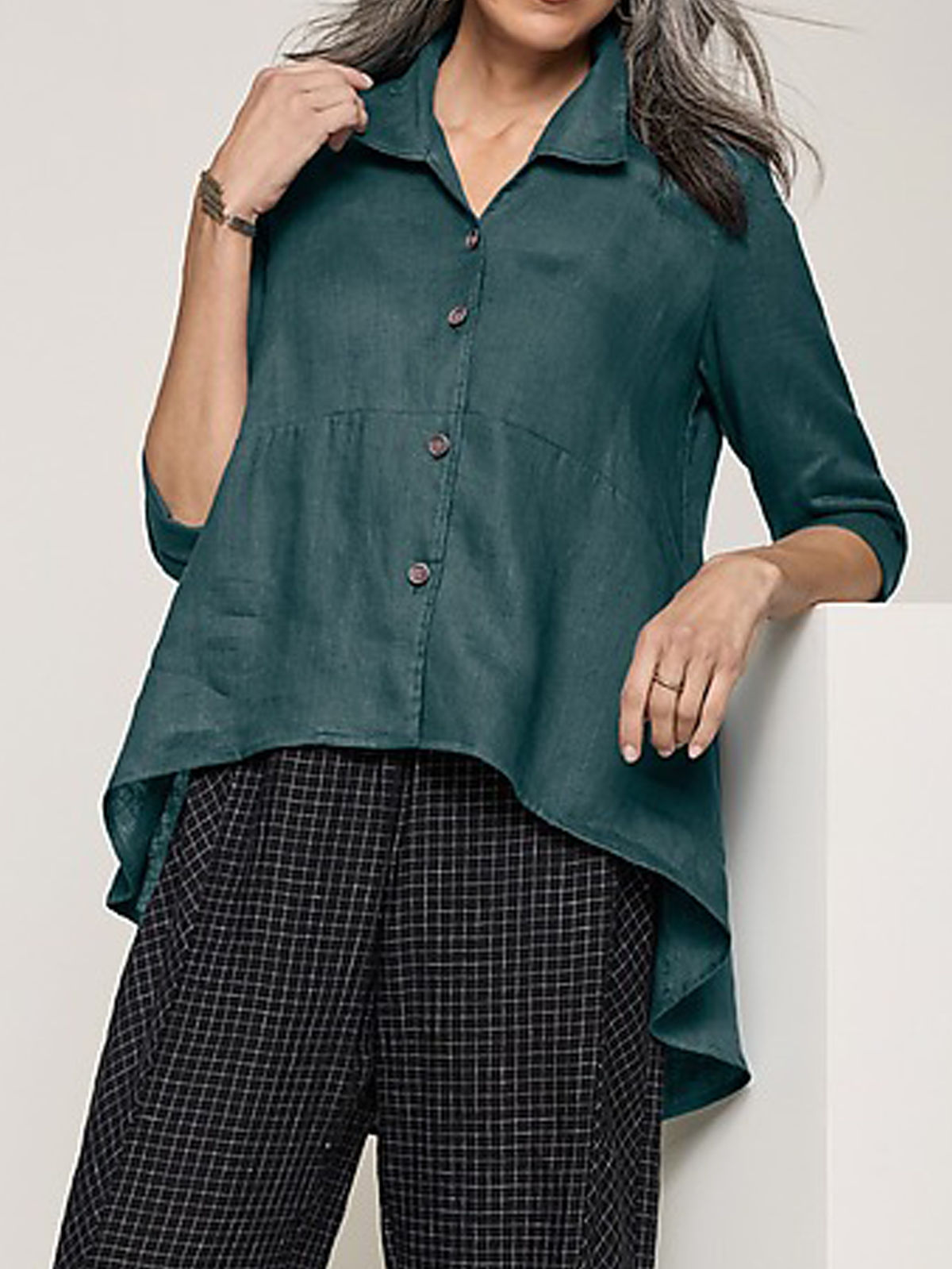 Cotton And Linen Linen Shirt | roselinlin