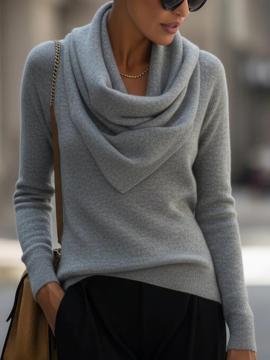 Plain Regular Fit Simple Knit Top | roselinlin